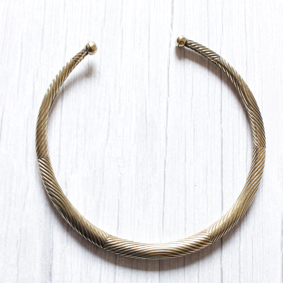 Dull Finish Hasli Style Brass Choker Necklace – A Local Tribe