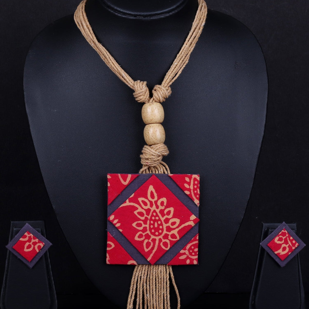 Classy Jute Fabric Necklace Set – A Local Tribe
